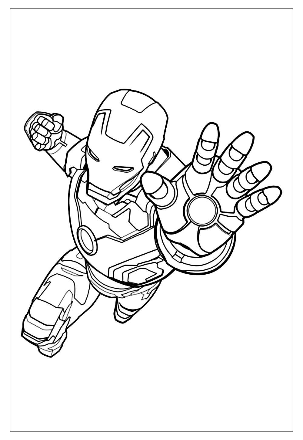 Desenhos do Homem de Ferro para Colorir e Pintar