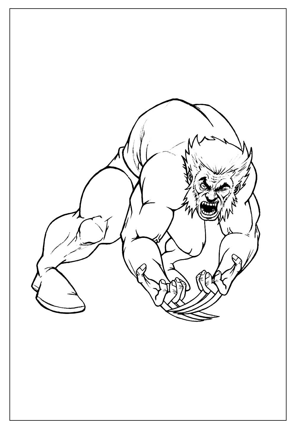 Desenhos do Wolverine para Colorir e Imprimir