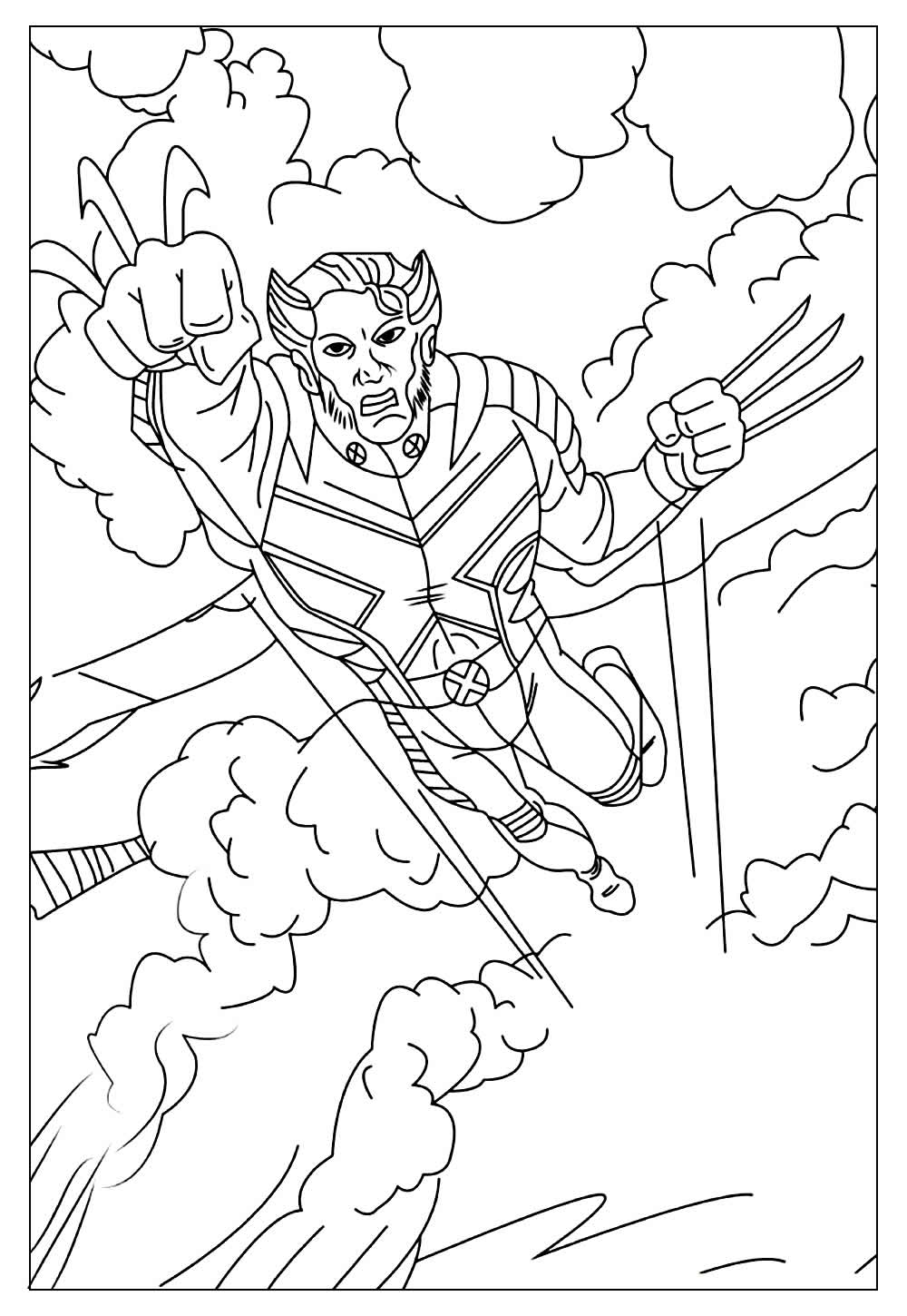Desenhos do Wolverine para Colorir e Imprimir