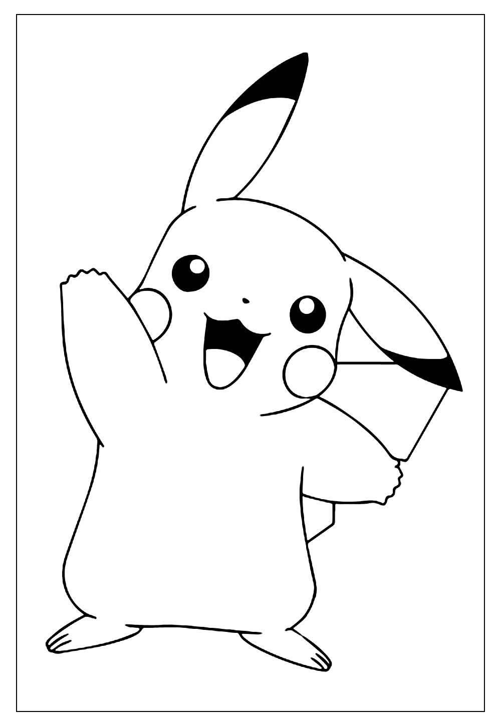 Desenhos do Pikachu para Colorir e Pintar