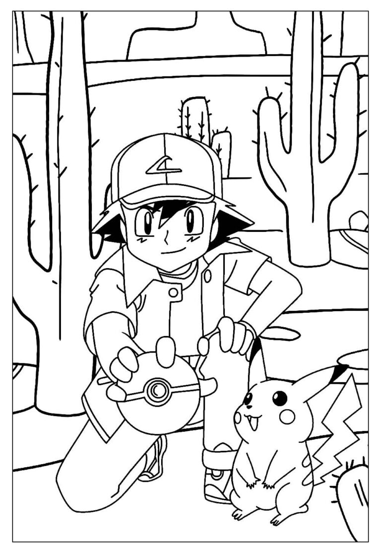 Desenhos do Pikachu para Colorir e Pintar
