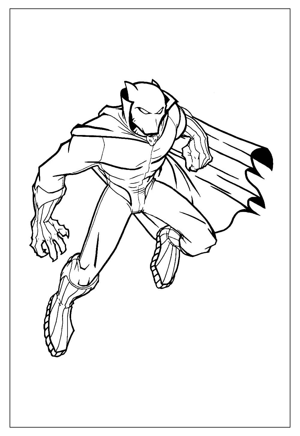 Desenhos do Pantera Negra para Colorir e Pintar