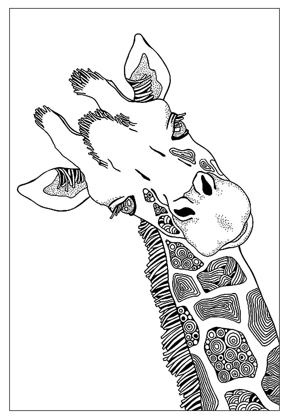 Desenhos de Girafas para Colorir e Pintar - Tudo Para Colorir