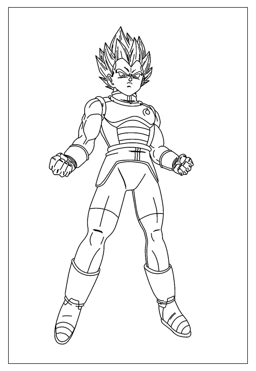 Desenhos do Vegeta para Colorir e Pintar - Tudo Para Colorir