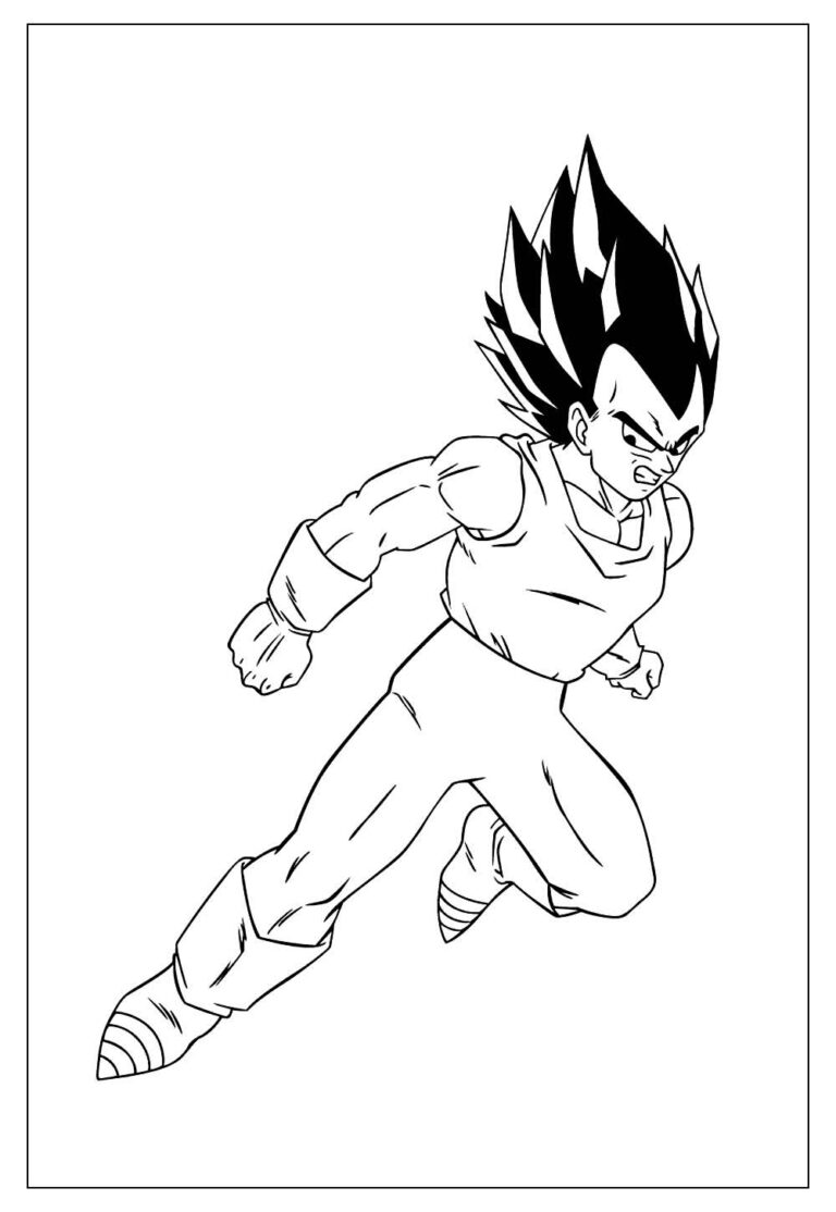 Desenhos do Vegeta para Colorir e Pintar - Tudo Para Colorir