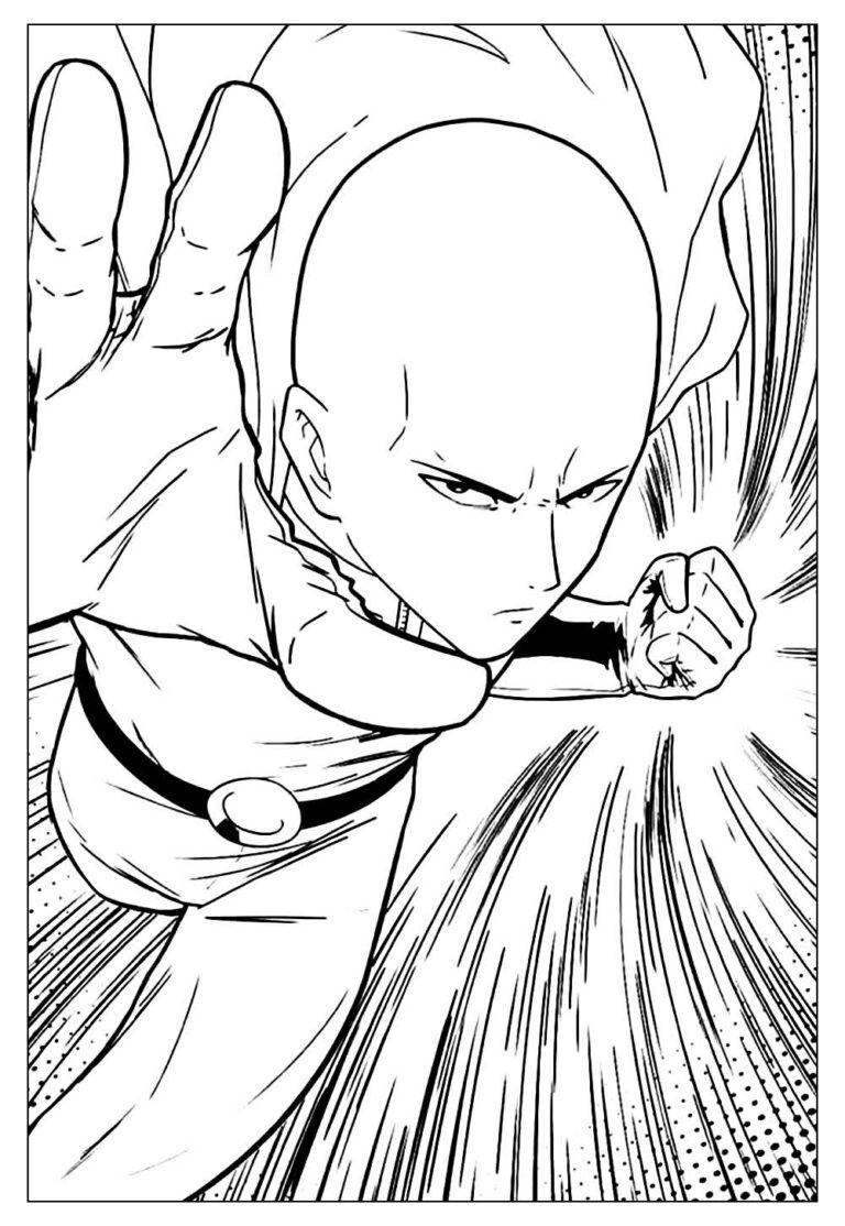 Desenhos do Saitama para Colorir e Pintar - Tudo Para Colorir