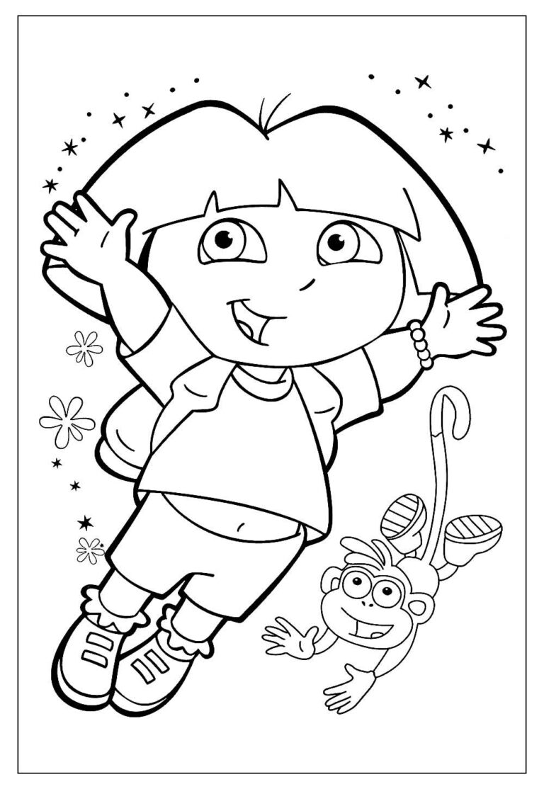 Desenhos da Dora Aventureira para Colorir e Pintar