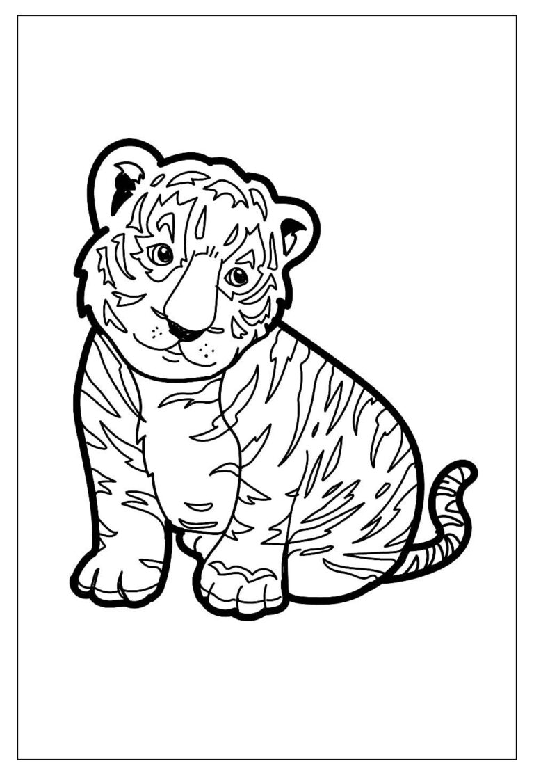 Desenhos de Tigre para Colorir e Pintar - Tudo Para Colorir