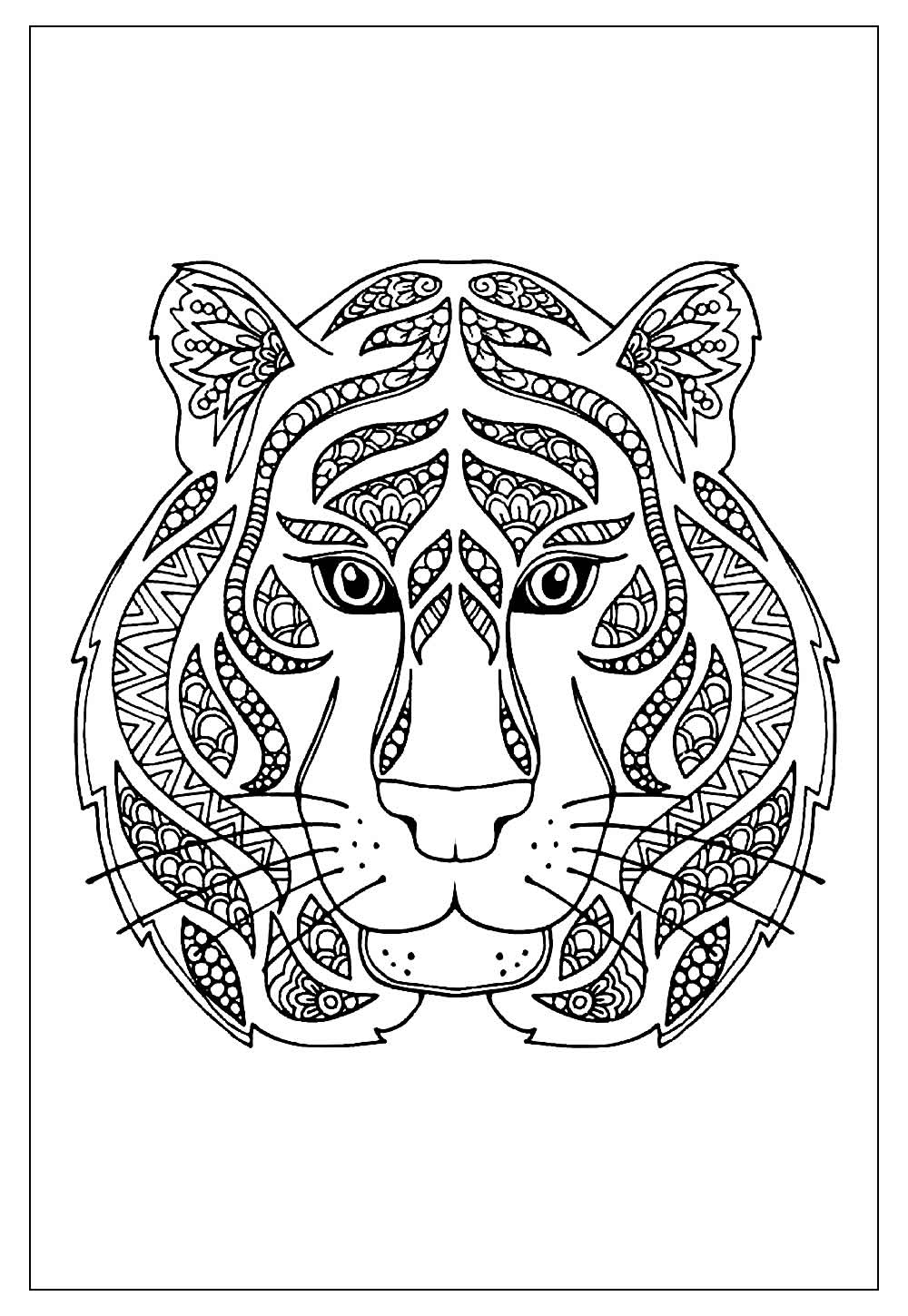 Desenhos de Tigre para Colorir e Pintar - Tudo Para Colorir