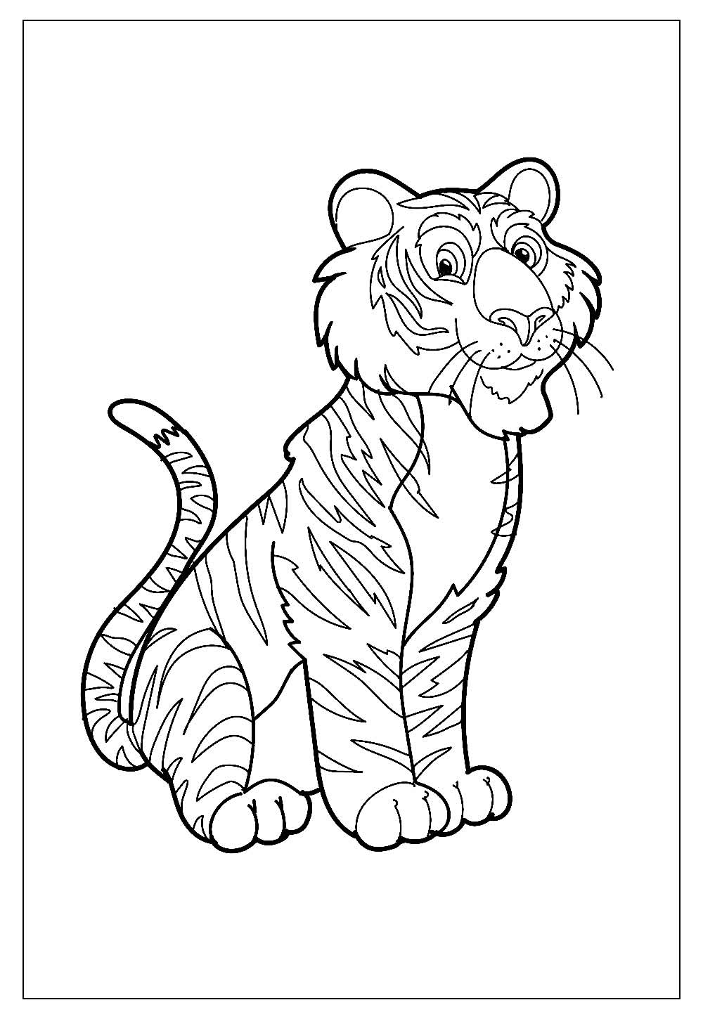 Desenhos de Tigre para Colorir e Pintar - Tudo Para Colorir