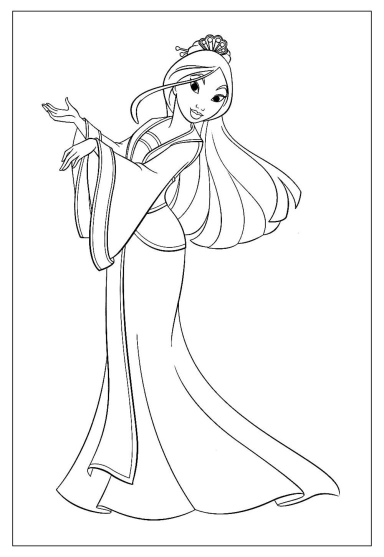 Desenhos da Mulan para Colorir e Imprimir - Tudo Para Colorir