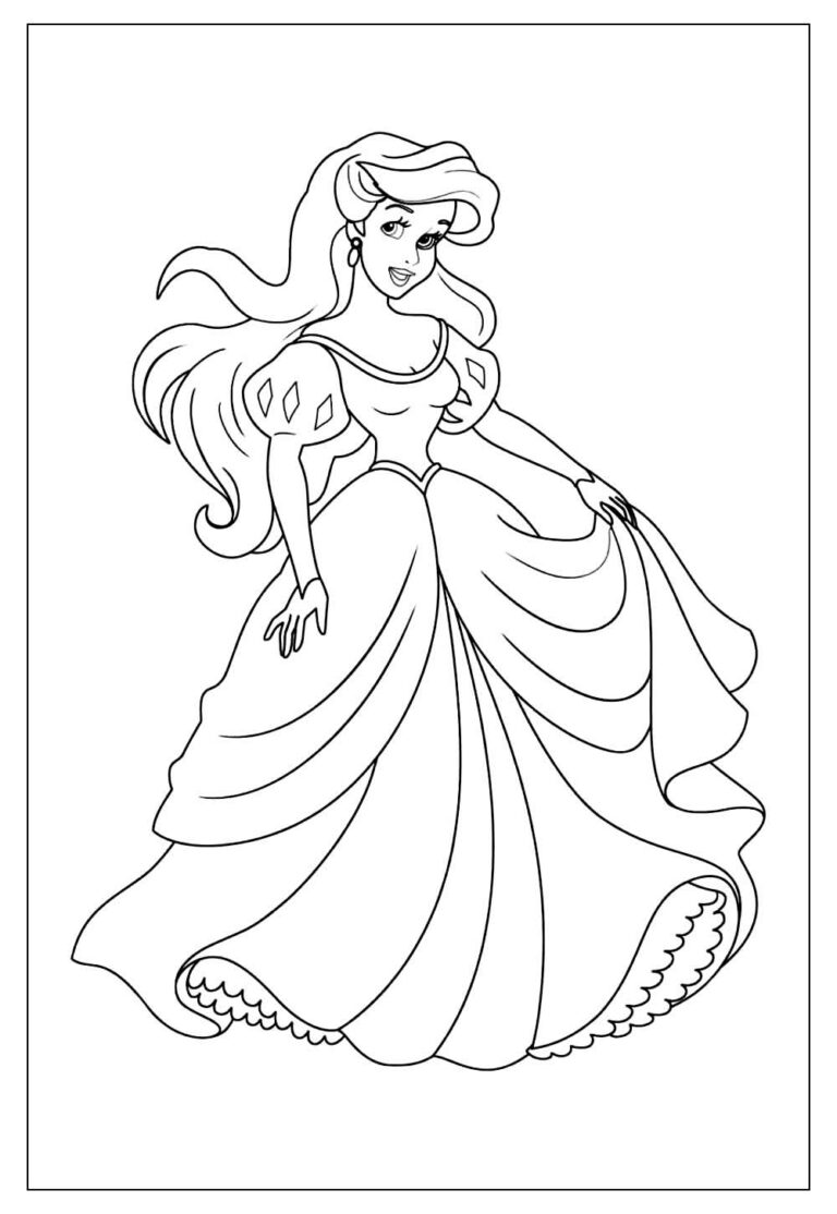 Desenhos da Princesa Ariel para Colorir - Tudo Para Colorir