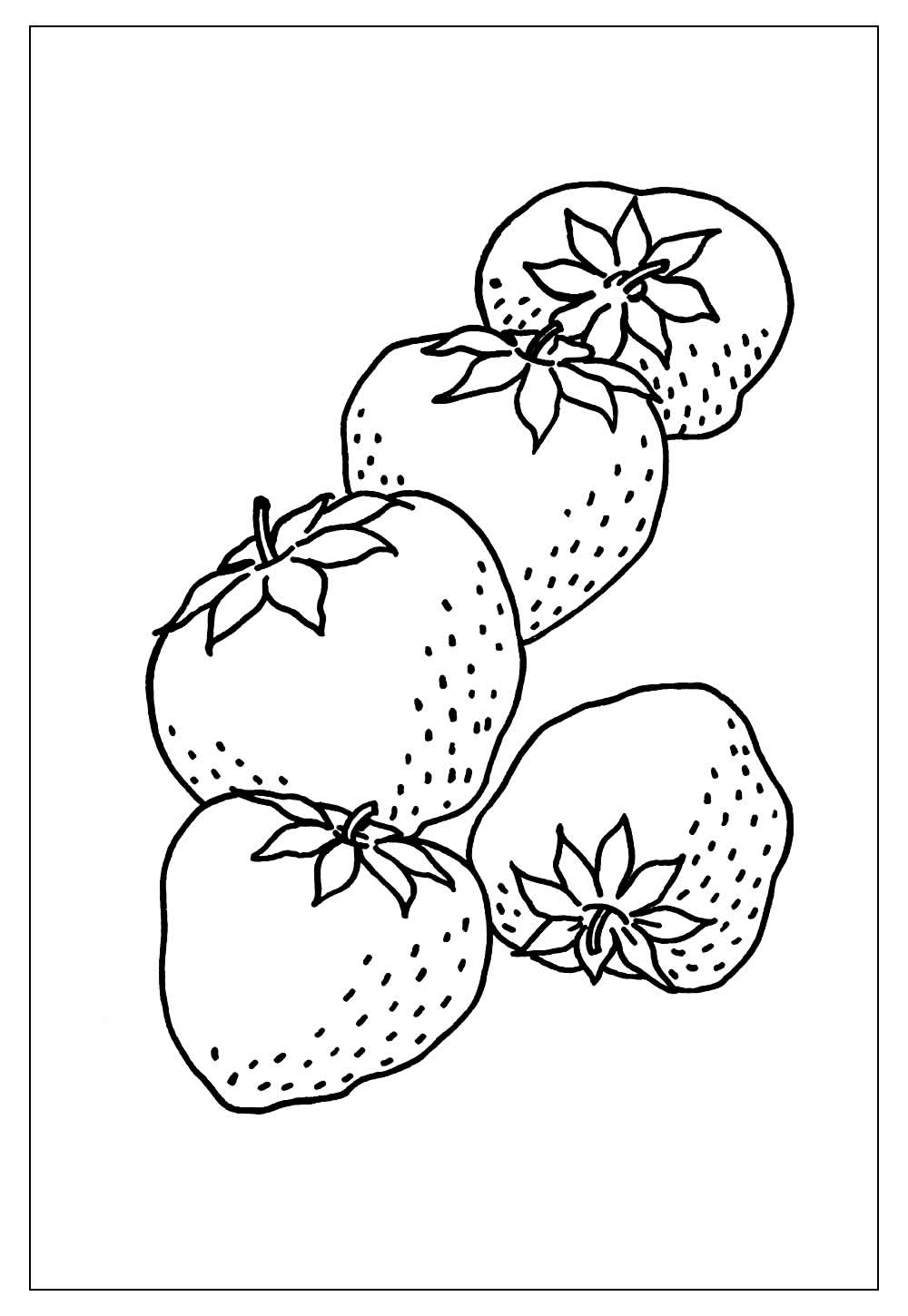 Desenhos de Morango para Colorir e Imprimir - Tudo Para Colorir