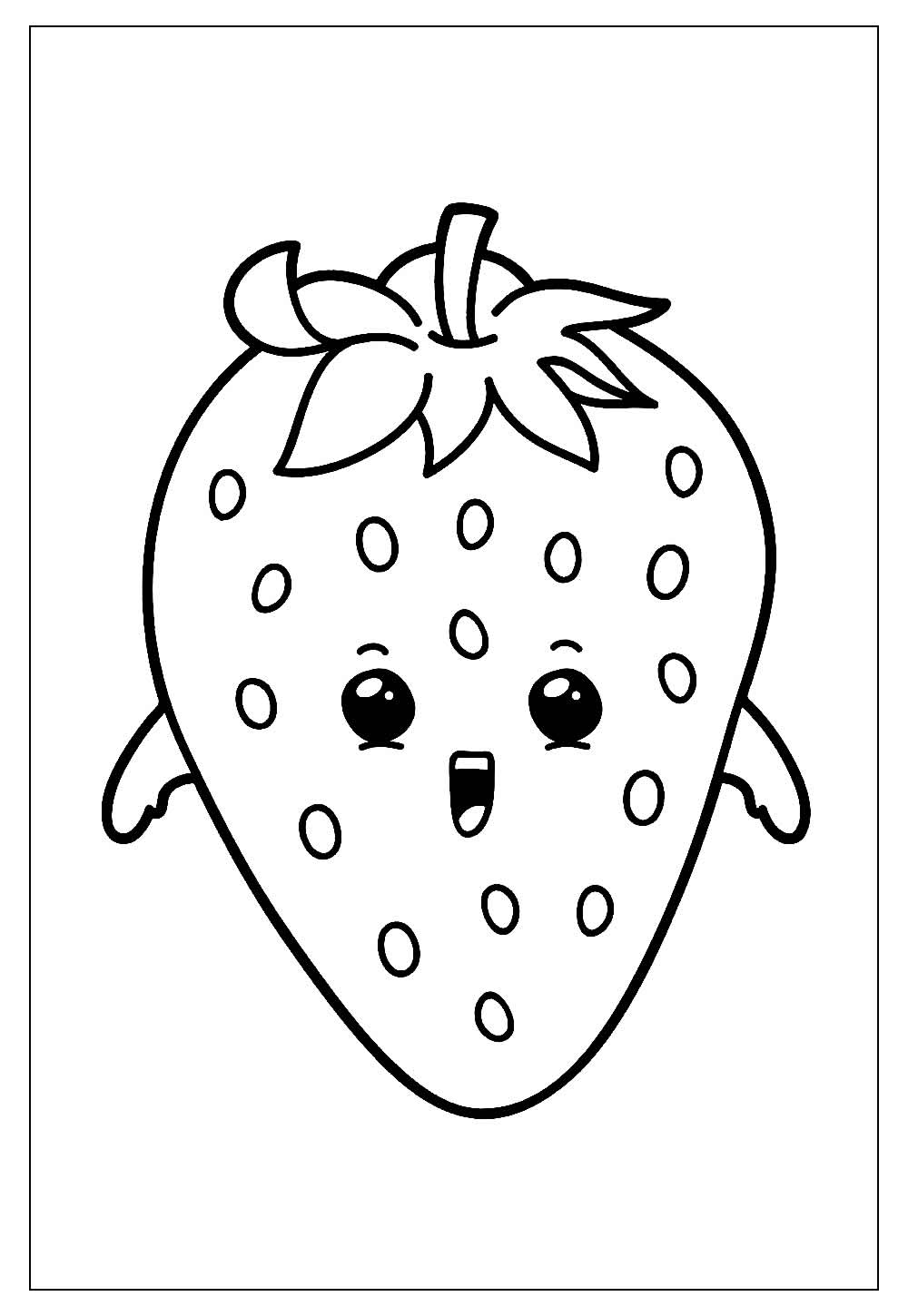 Desenhos de Morango para Colorir e Imprimir - Tudo Para Colorir
