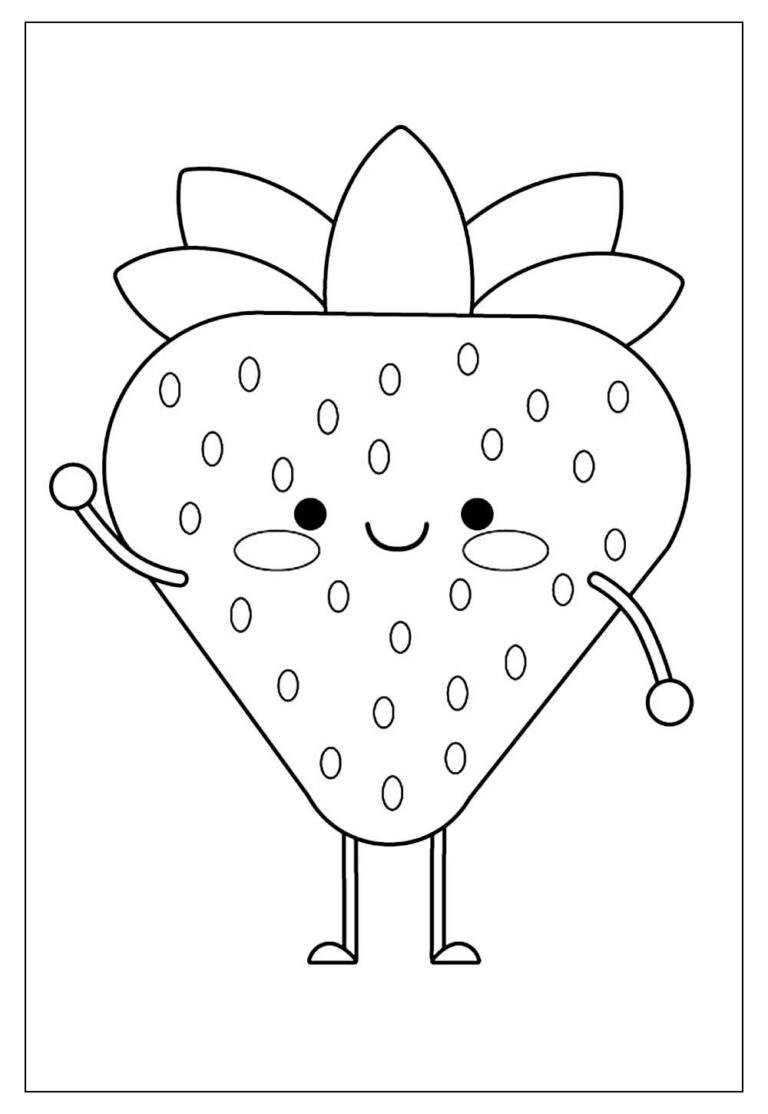 Desenhos de Morango para Colorir e Imprimir - Tudo Para Colorir