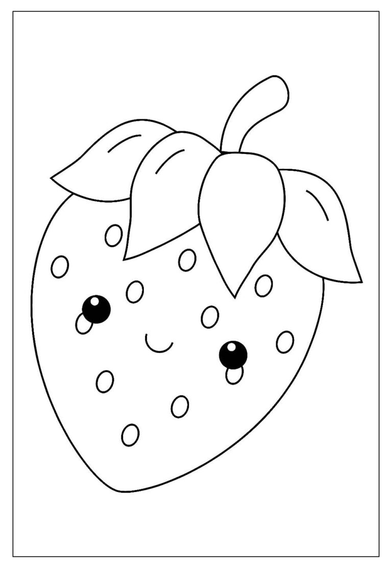 Desenhos de Morango para Colorir e Imprimir - Tudo Para Colorir