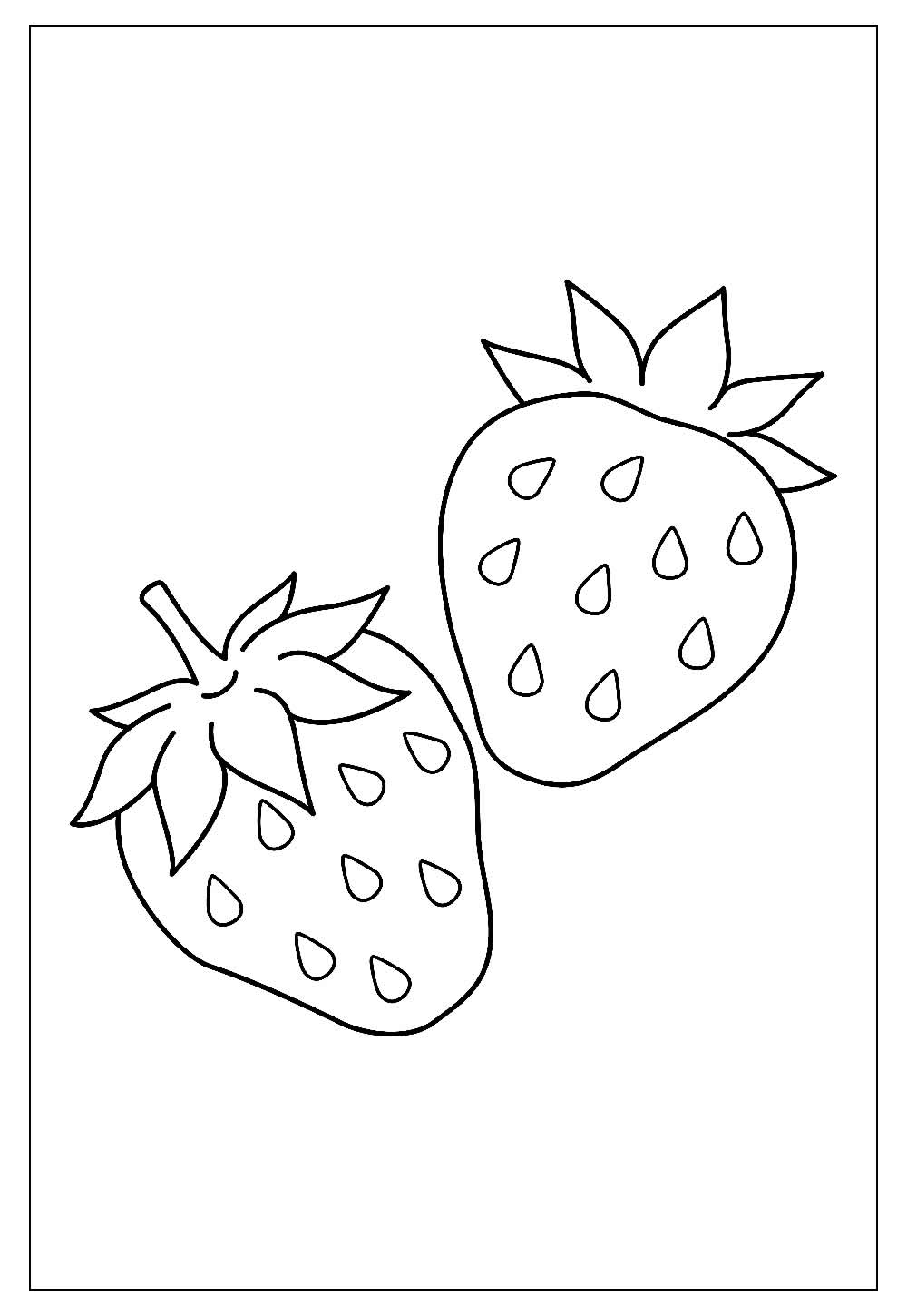 Desenhos de Morango para Colorir e Imprimir - Tudo Para Colorir