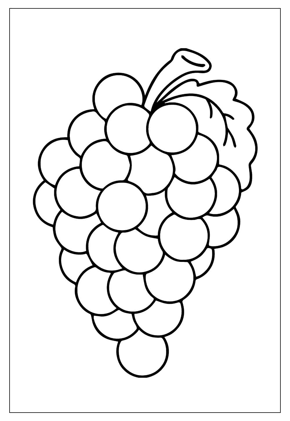 Desenhos de Uva para Colorir e Pintar - Tudo Para Colorir