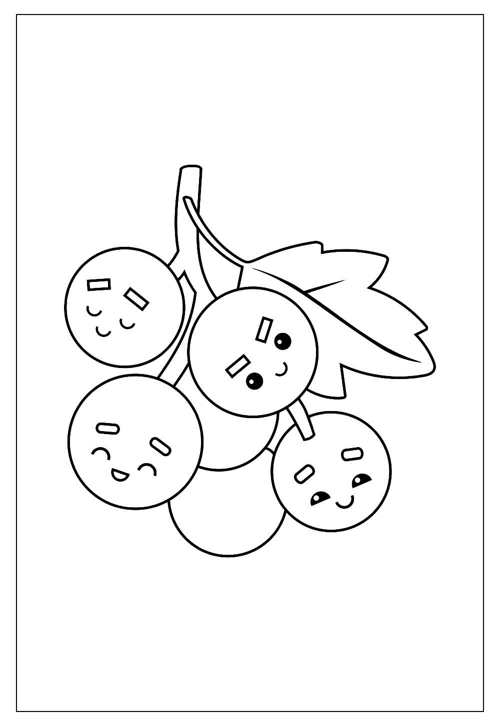 Desenhos de Uva para Colorir e Pintar - Tudo Para Colorir