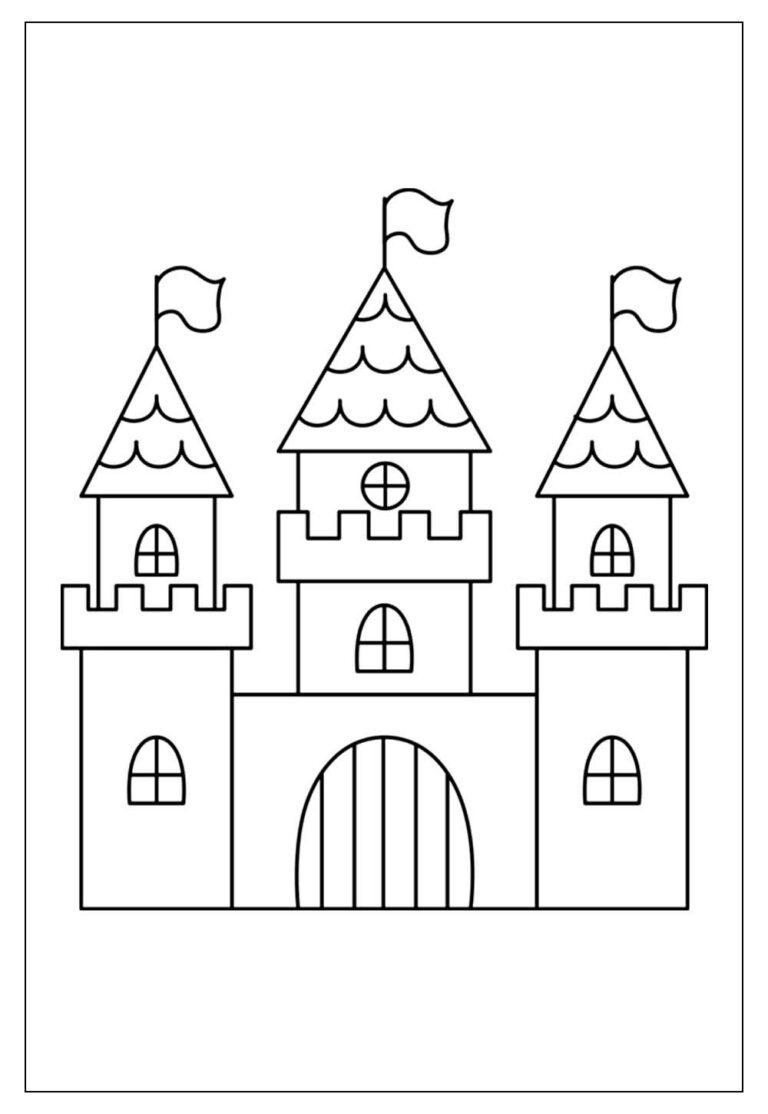 Desenhos de Castelo para Colorir e Imprimir - Tudo Para Colorir