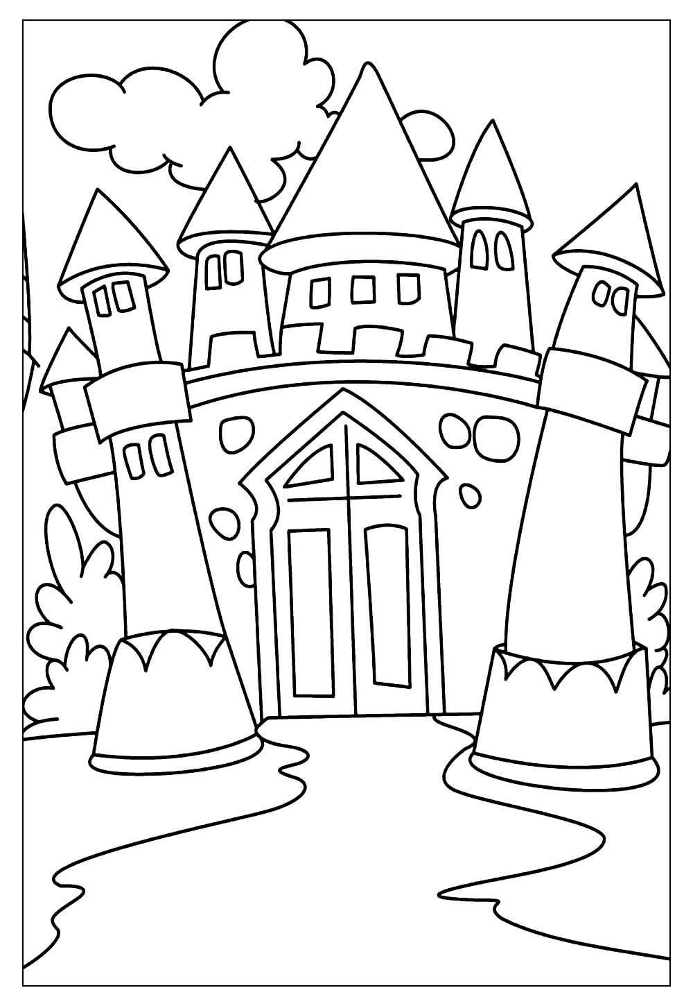 Desenhos de Castelo para Colorir e Imprimir - Tudo Para Colorir