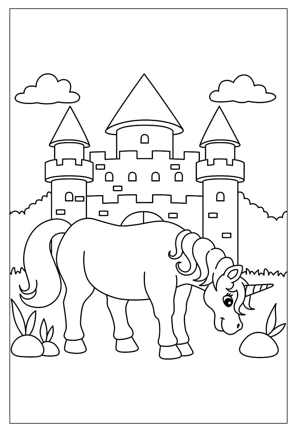 Desenhos de Castelo para Colorir e Imprimir - Tudo Para Colorir