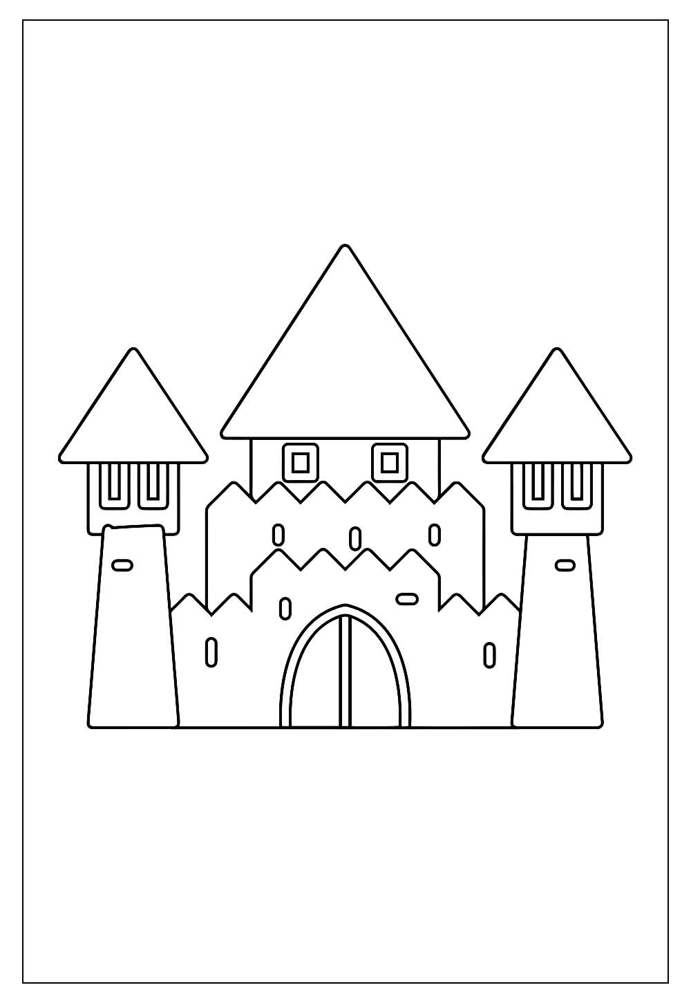 Desenhos de Castelo para Colorir e Imprimir - Tudo Para Colorir