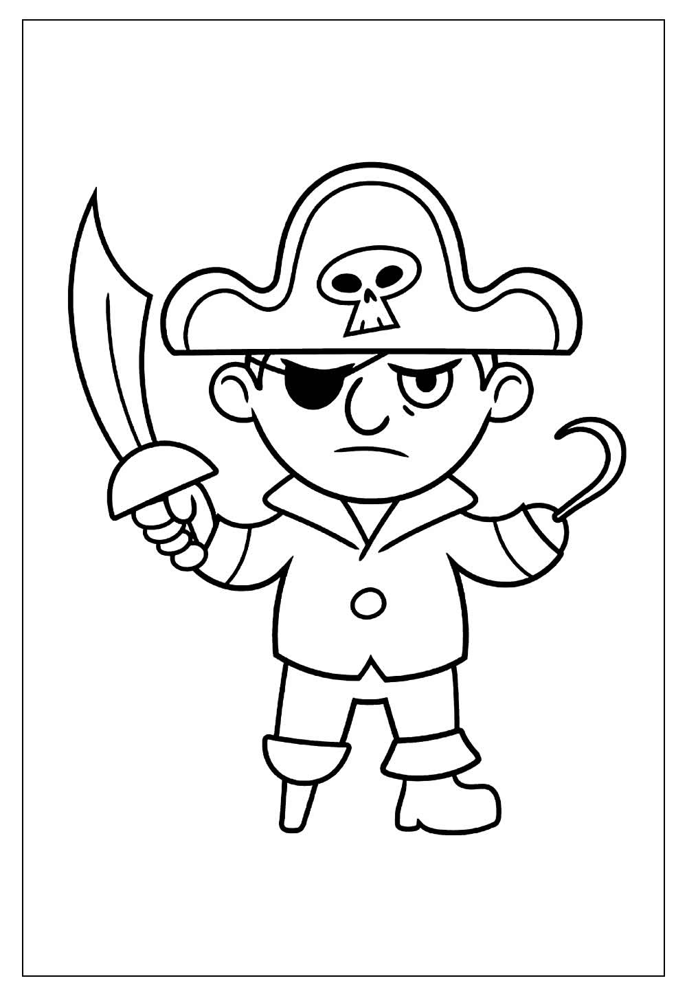 Desenhos de Pirata para Colorir e Pintar - Tudo Para Colorir