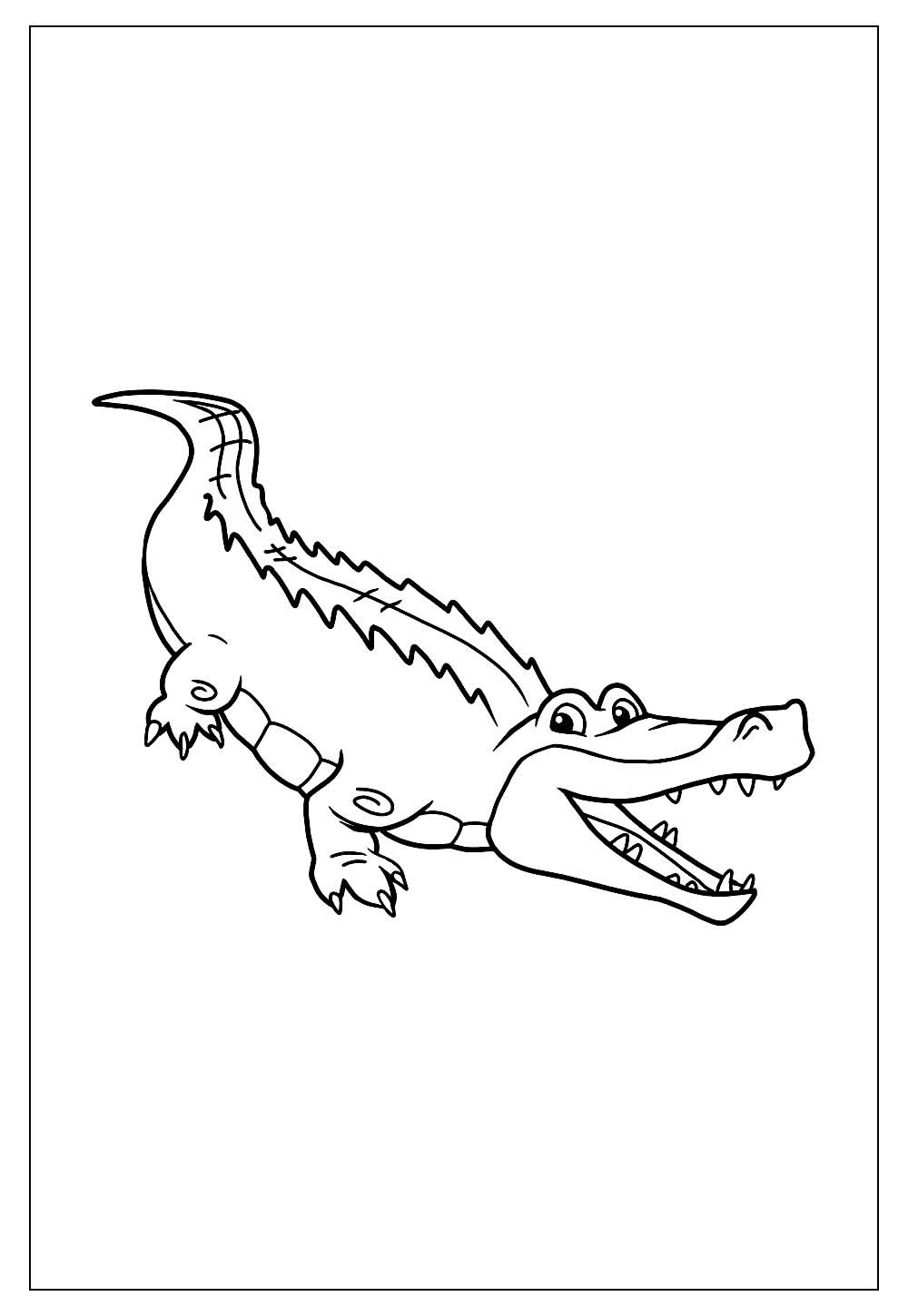 Desenhos de Jacaré para Colorir e Imprimir - Tudo Para Colorir