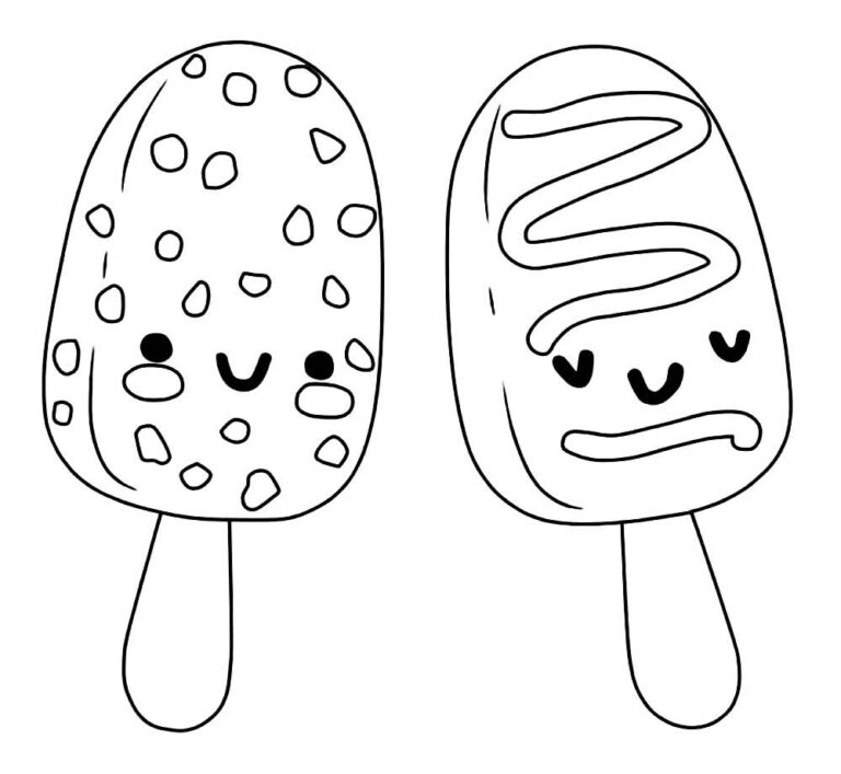 Desenhos de Picolé para Colorir e Pintar - Tudo Para Colorir