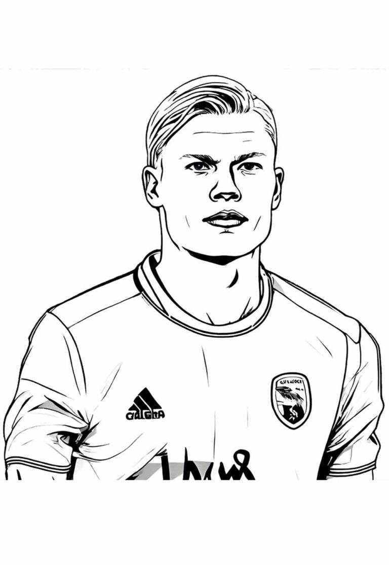Desenhos de Haaland para Colorir e Pintar - Tudo Para Colorir