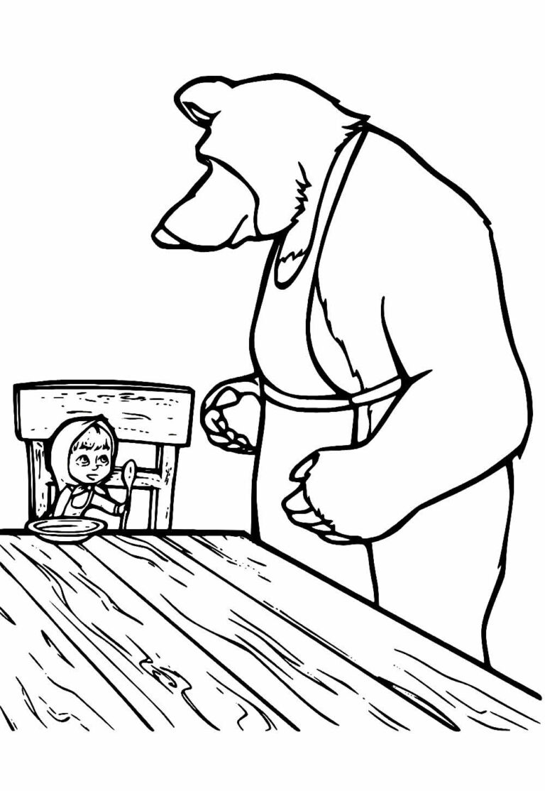 Desenhos de Masha e o Urso para Colorir e Pintar - Tudo Para Colorir