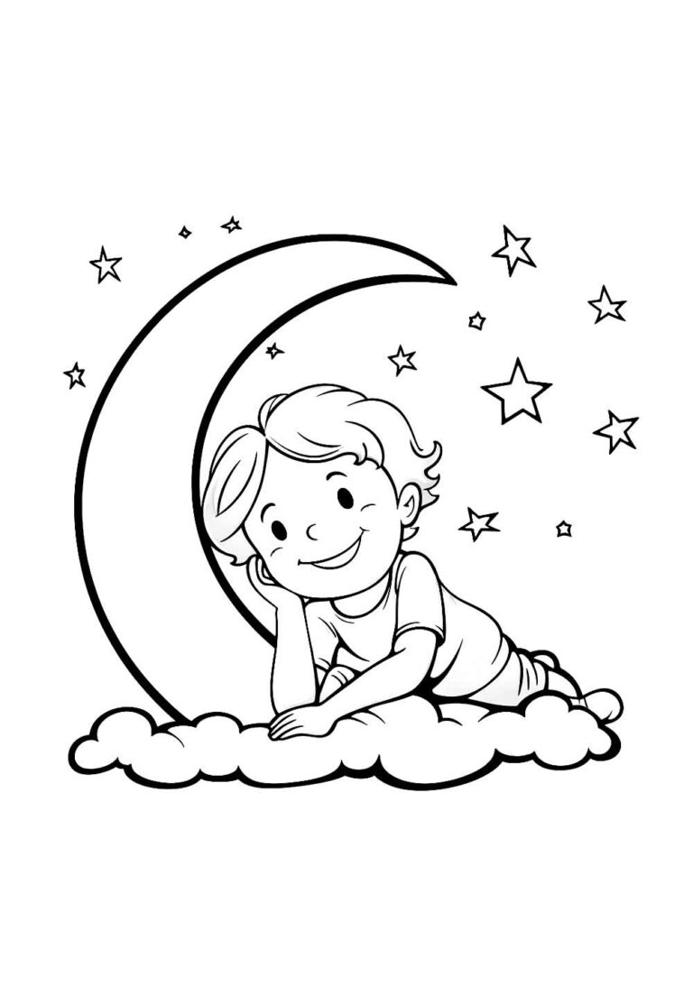 Desenhos de Lua para Colorir e Pintar - Tudo Para Colorir