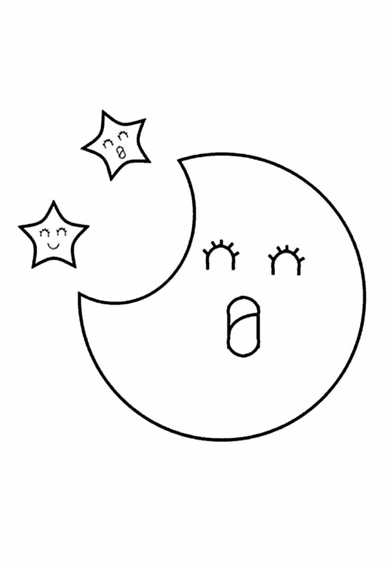 Desenhos de Lua para Colorir e Pintar - Tudo Para Colorir