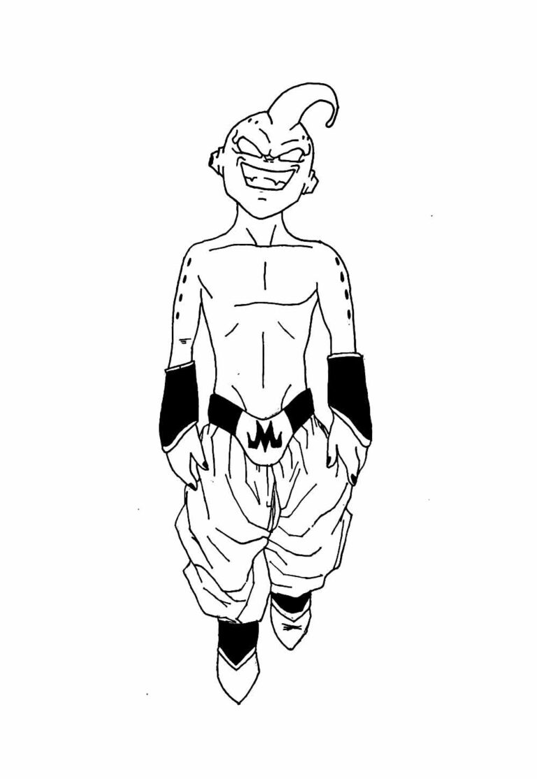 Desenhos de Majin Boo para Colorir e Pintar - Tudo Para Colorir