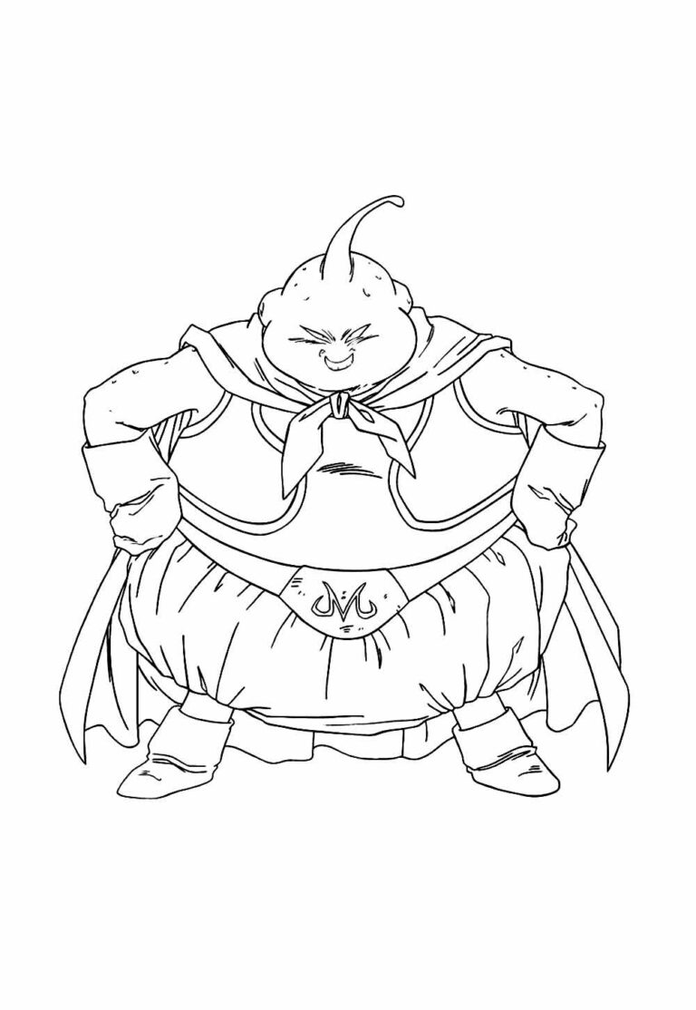 Desenhos de Majin Boo para Colorir e Pintar - Tudo Para Colorir