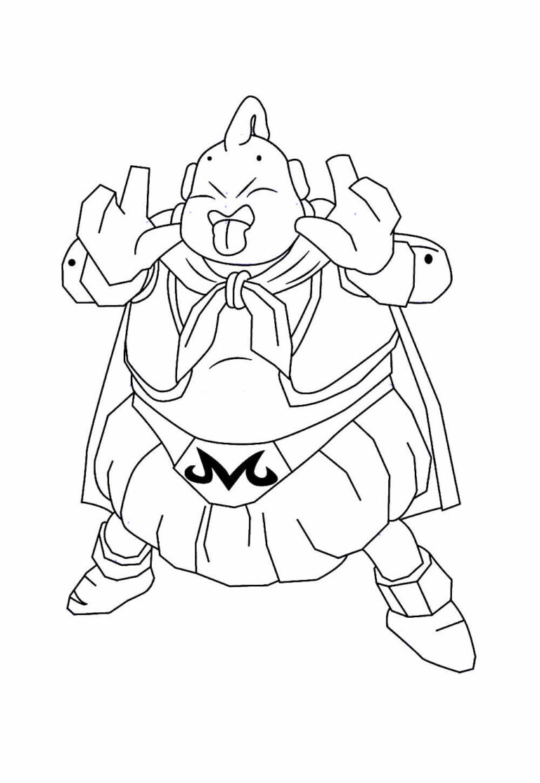 Desenhos de Majin Boo para Colorir e Pintar - Tudo Para Colorir