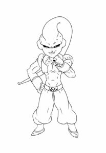 Desenhos de Majin Boo para Colorir e Pintar - Tudo Para Colorir