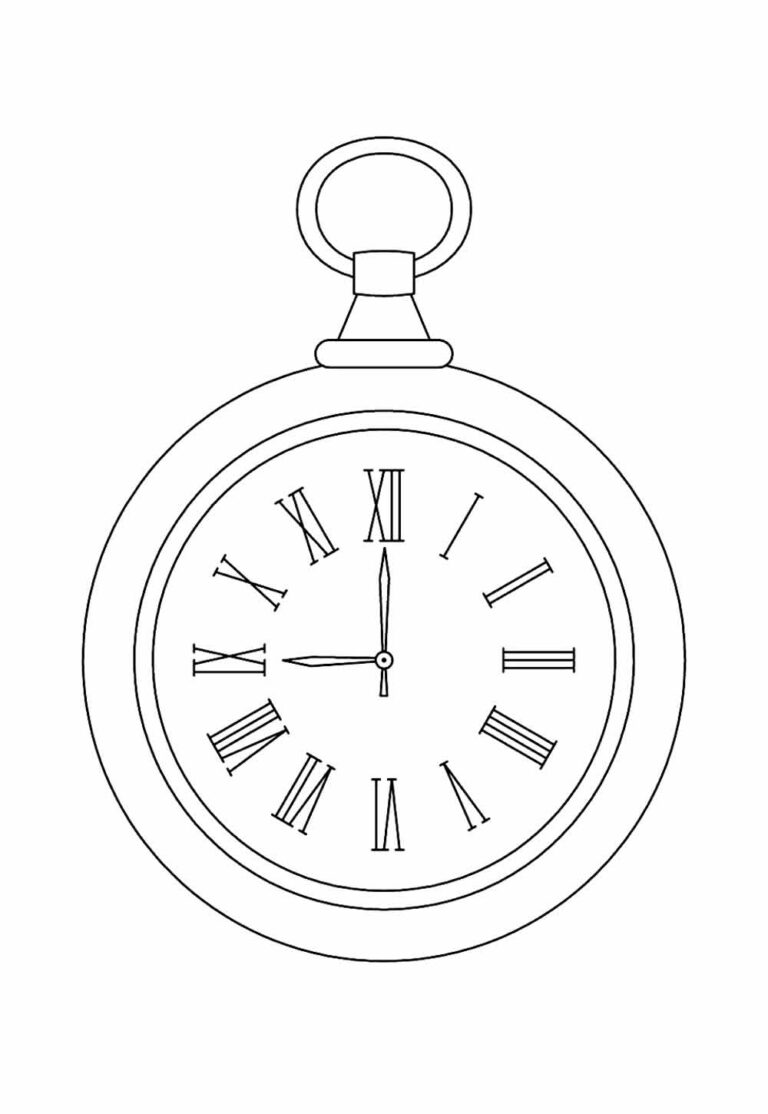 Desenhos de Relógio para Colorir e Pintar - Tudo Para Colorir