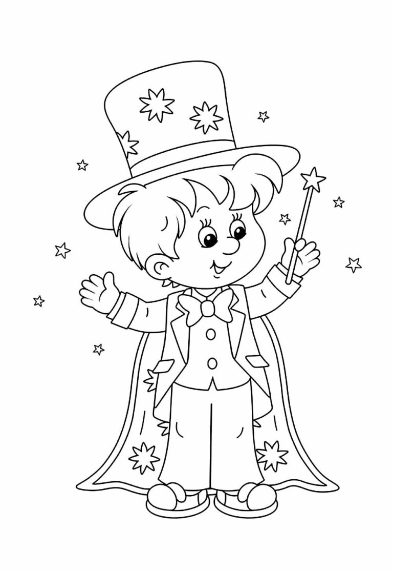 Desenhos de Mágico para Colorir e Pintar - Tudo Para Colorir