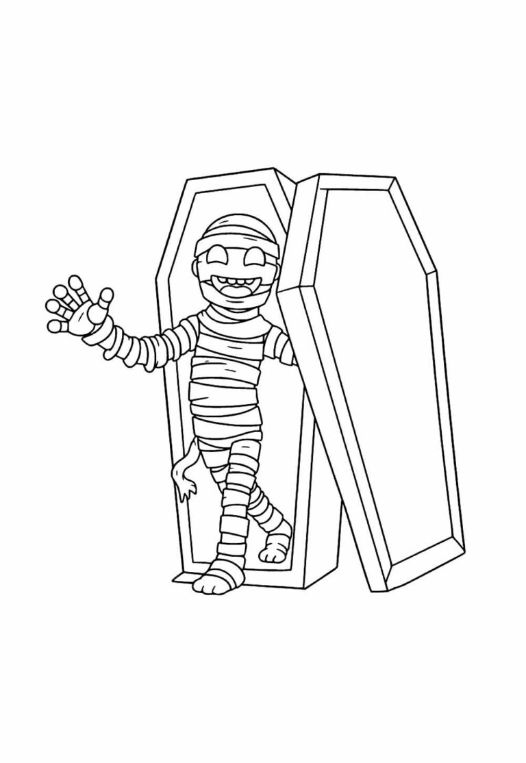 Desenhos de Múmia para Colorir e Pintar - Tudo Para Colorir