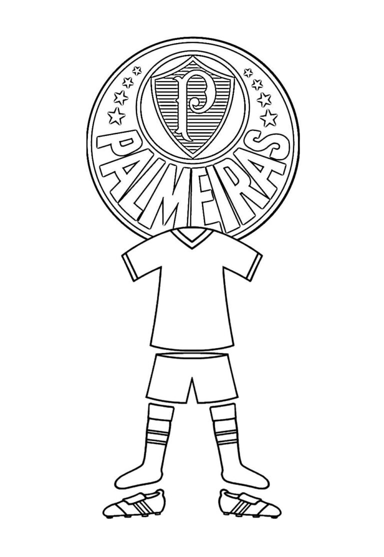 Desenhos do Palmeiras para Colorir e Pintar - Tudo Para Colorir