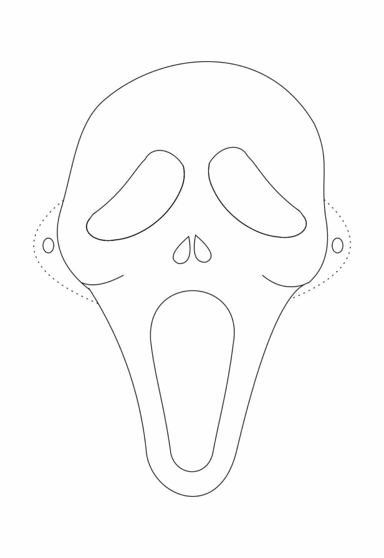 Máscaras de Halloween para Imprimir e Colorir - Tudo Para Colorir