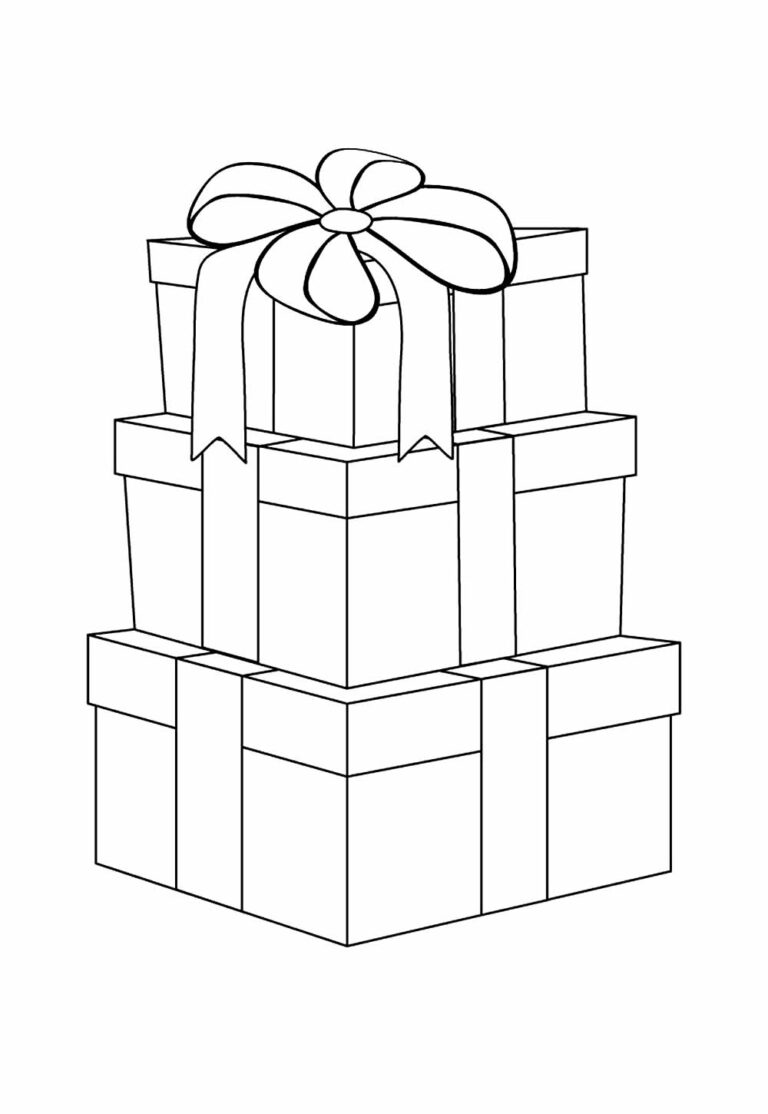 Desenhos de Presentes de Natal para Colorir - Tudo Para Colorir