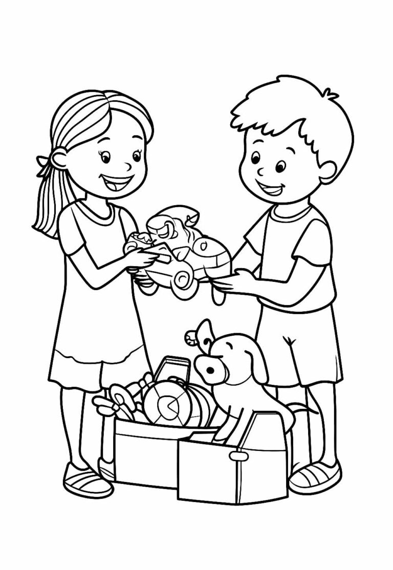 Desenhos de Brinquedos para Colorir e Pintar - Tudo Para Colorir