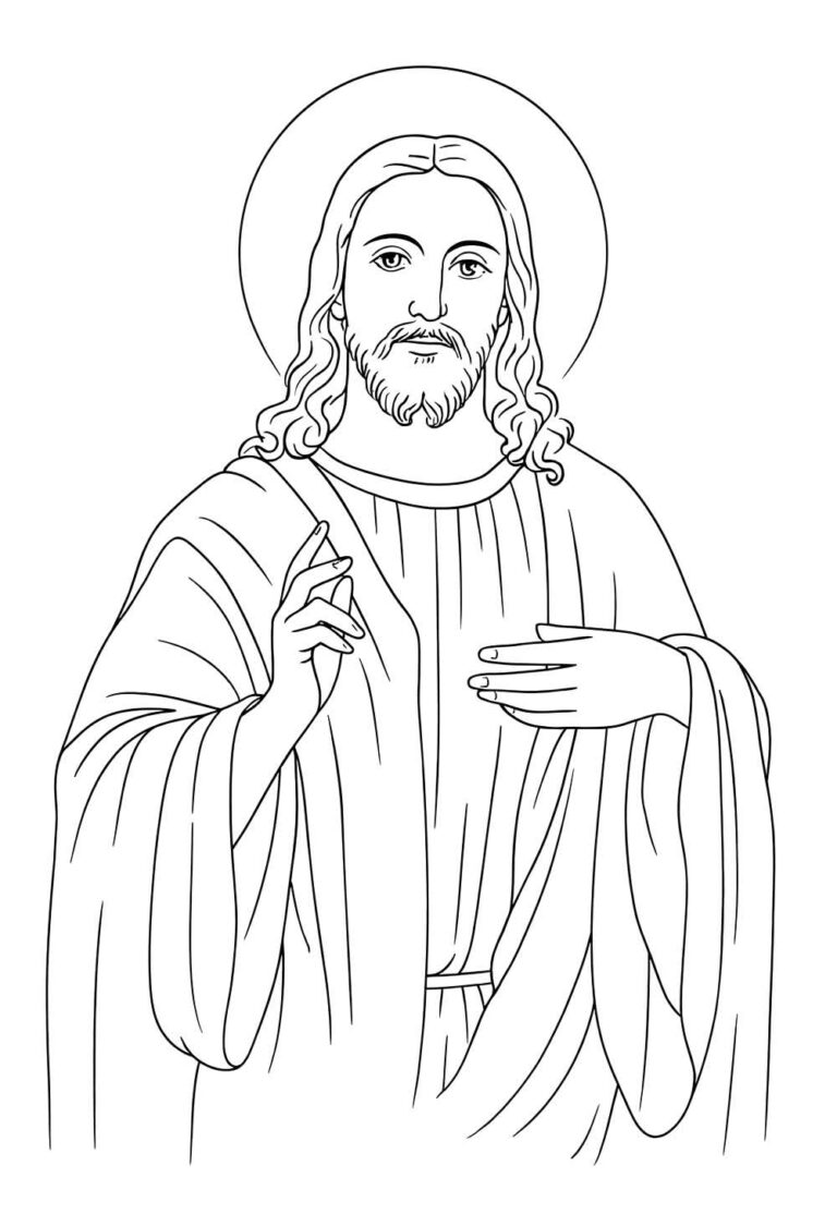 Desenhos de Jesus para Colorir e Pintar - Tudo Para Colorir