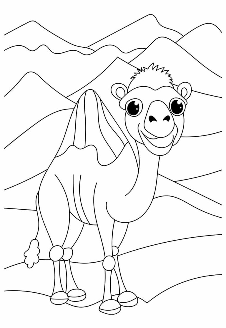 Desenhos de Camelo para Pintar e Colorir - Tudo Para Colorir