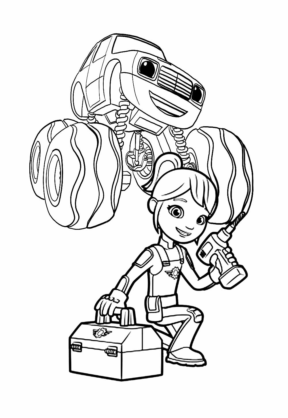 Desenhos de Blaze e os Monster Machine para Colorir e Pintar - Tudo Para Colorir