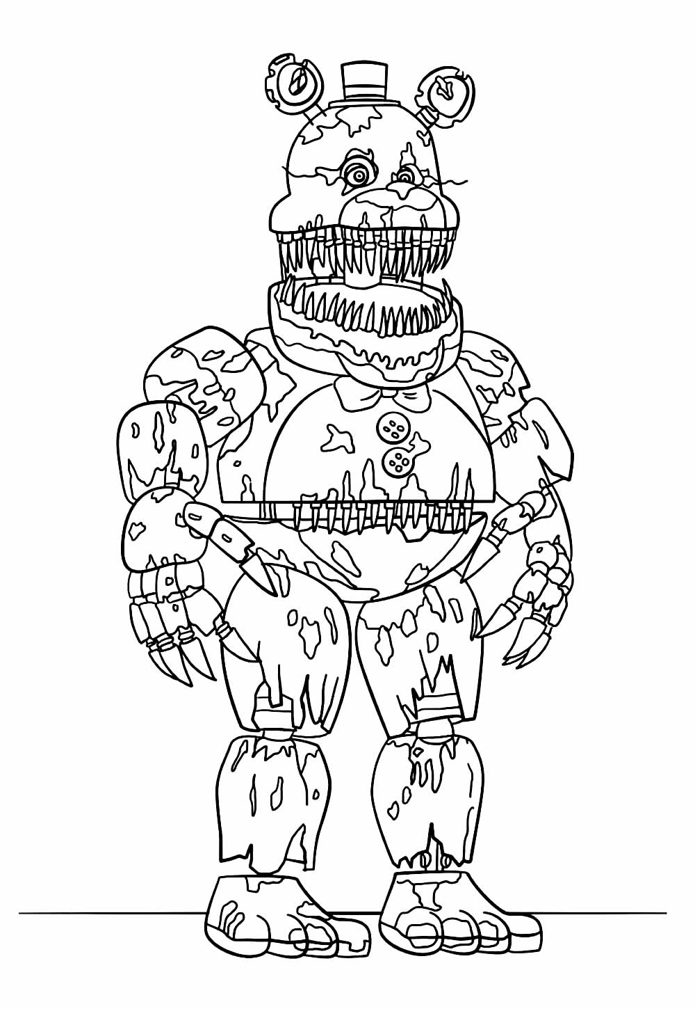 Desenhos de FNAF - Five Nights at Freddys para Colorir - Tudo Para Colorir