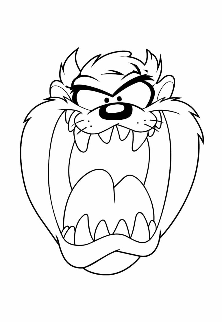 Desenhos do Taz-Mania para Colorir e Pintar - Tudo Para Colorir